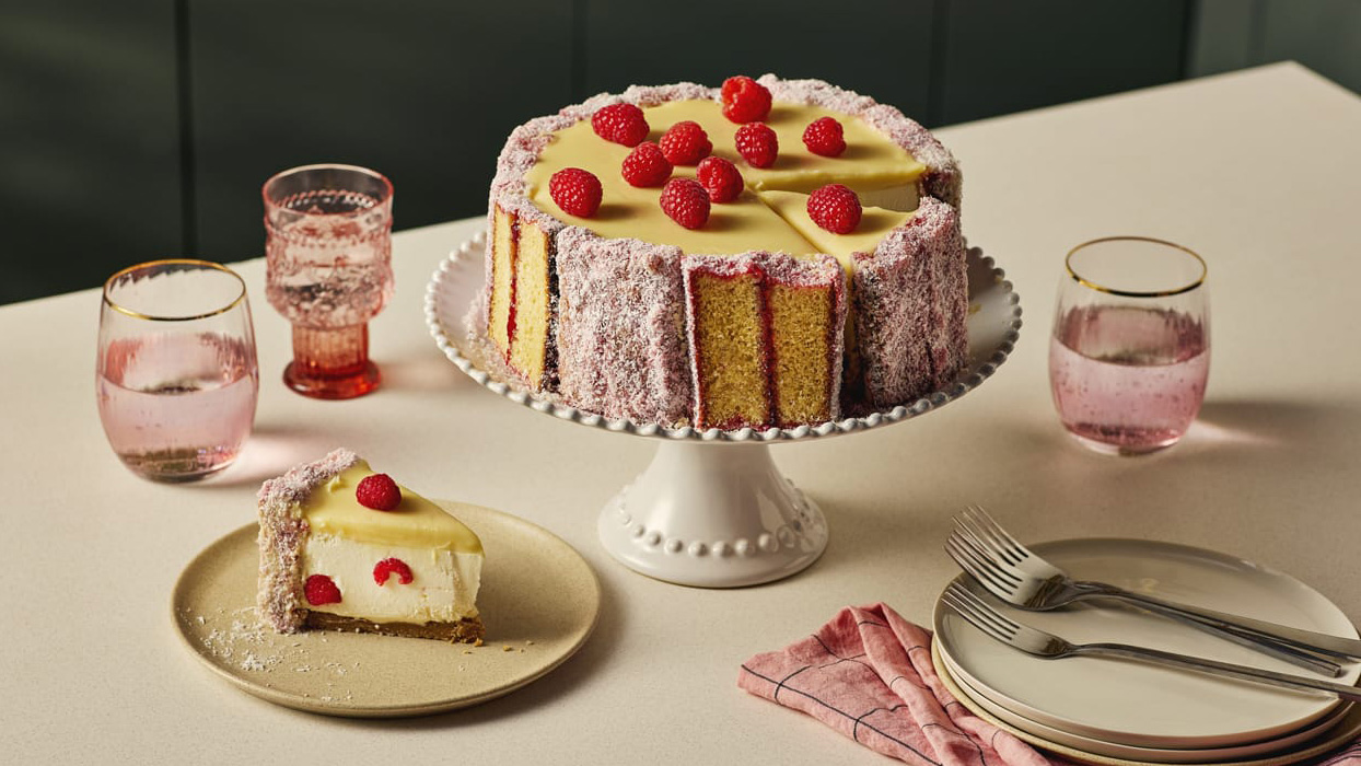 Torta Lamington al lampone e cioccolato bianco | Kenwood Club